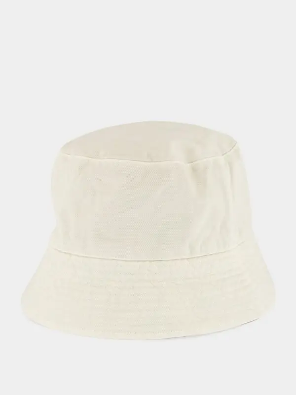 Auralee Garment-dyed Finx Chino Bucket Hat - White