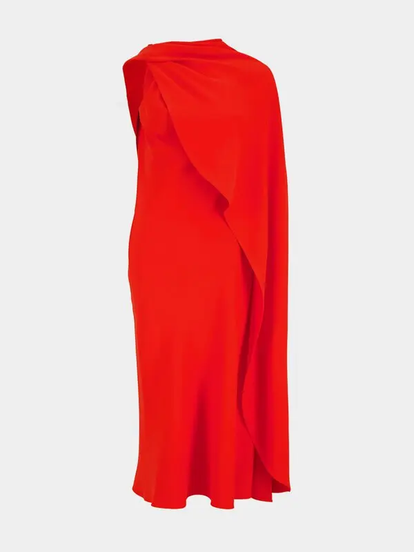 Balenciaga Draped Maxi Dress - Red