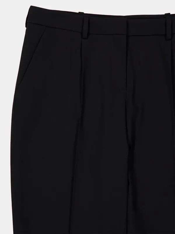 Balenciaga Slim Tailored Wool Pants - Black