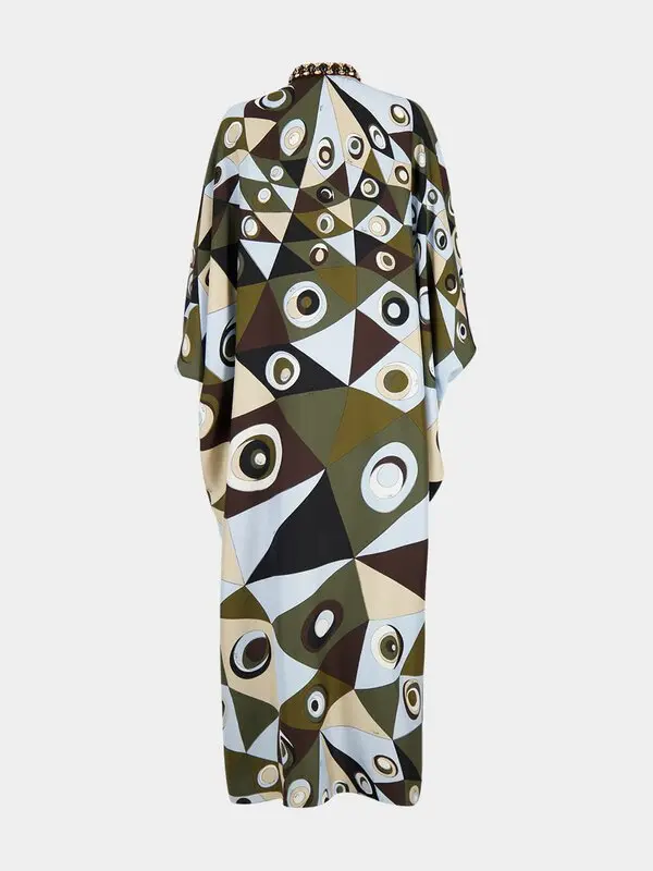 Emilio Pucci Occhi Silk Embellished Kaftan