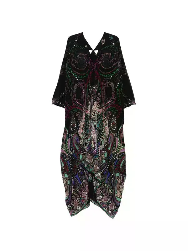 Roberto Cavalli Paisley-print Silk Kaftan