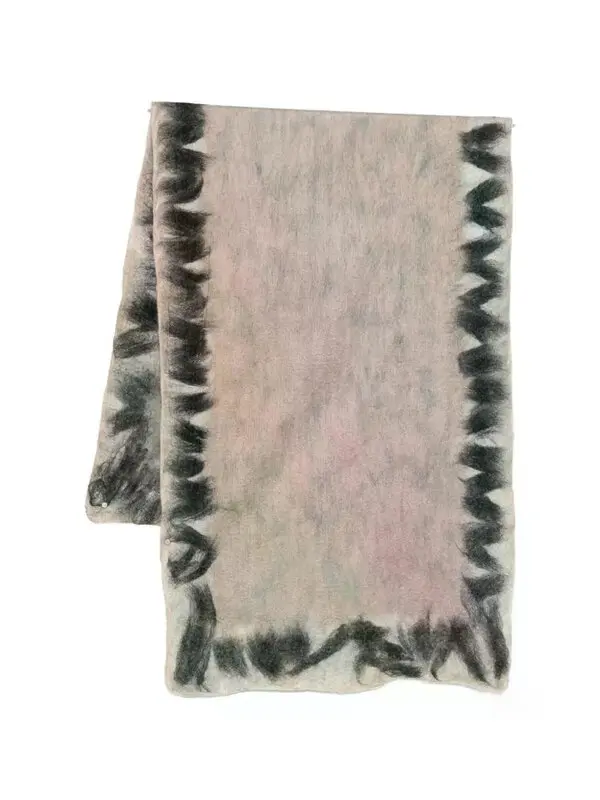 SILVANA Jagged-edge Scarf - Neutrals