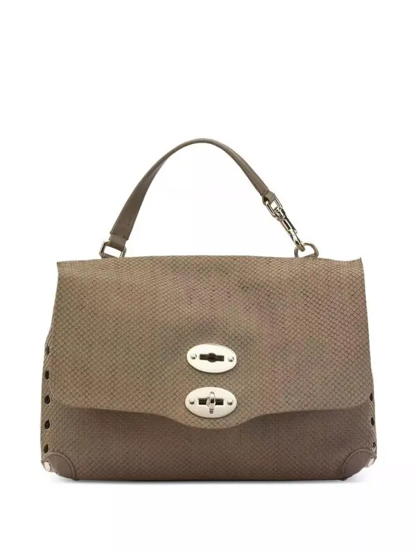 ZANELLATO Mini Potina Snakeskin-effect Studded Tote Bag