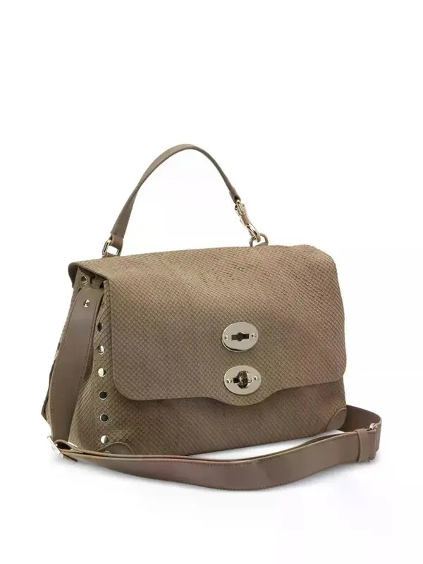 ZANELLATO Mini Potina Snakeskin-effect Studded Tote Bag