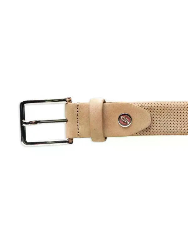 Brioni Perforated Buckle Belt - Neutrals