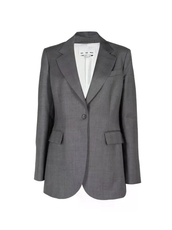 SA SU PHI Andrea Notch-lapel Blazer - Grey
