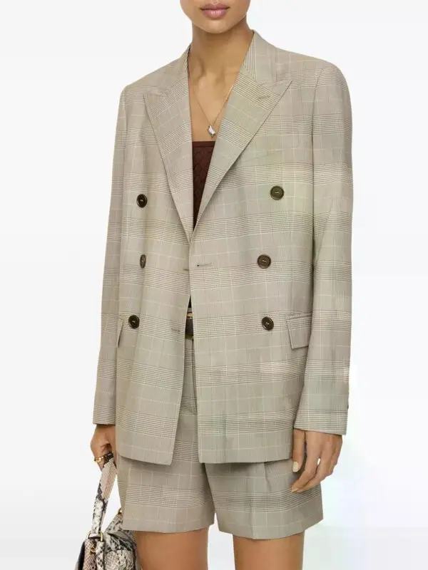 Burberry Check Wool Tailored Jacket