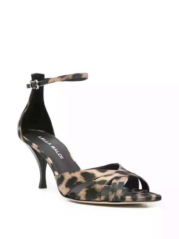 LELLA BALDI Leopard-print Sandals