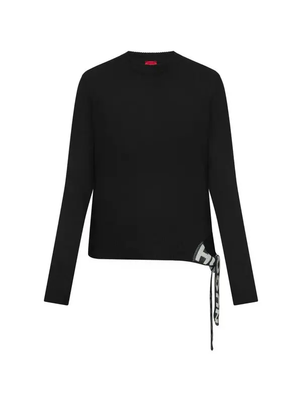 Hugo Crew Neck Logo Detail Sweater