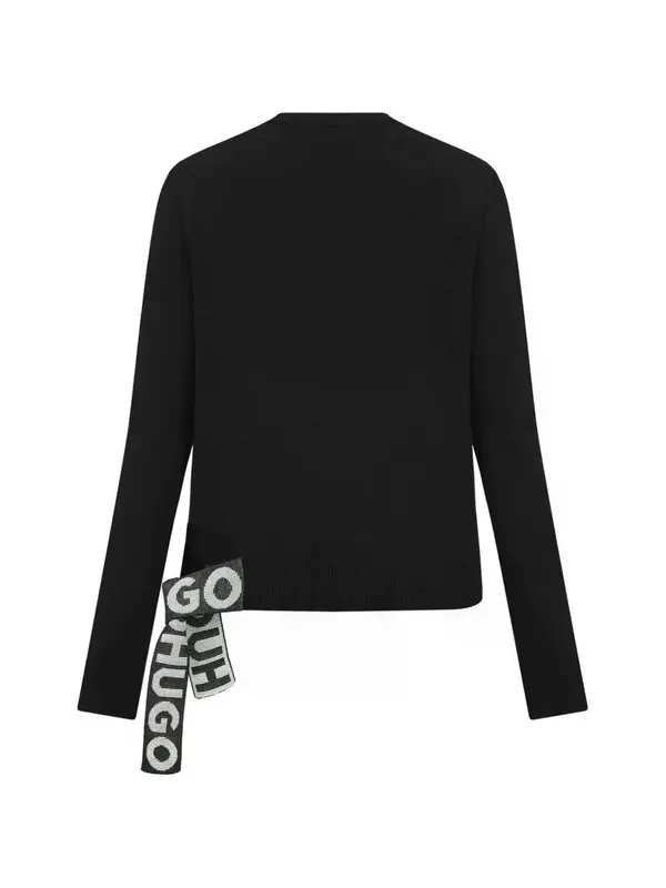 Hugo Crew Neck Logo Detail Sweater