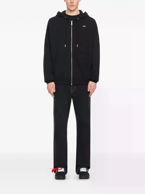 Off-White Printed Zip-up Hoodie