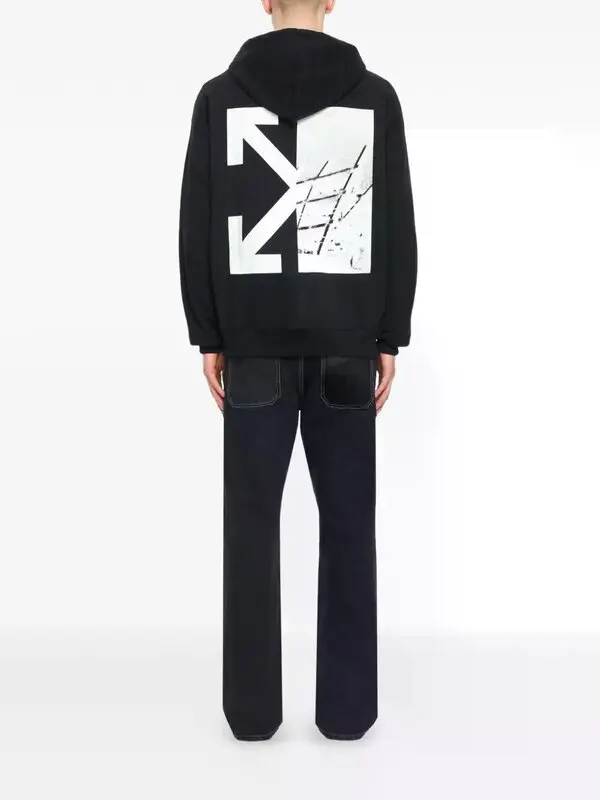 Off-White Printed Zip-up Hoodie