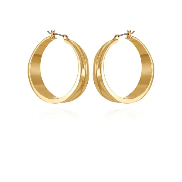 Vince Camuto Goldtone Organic Hoop Earrings - Gold Tone