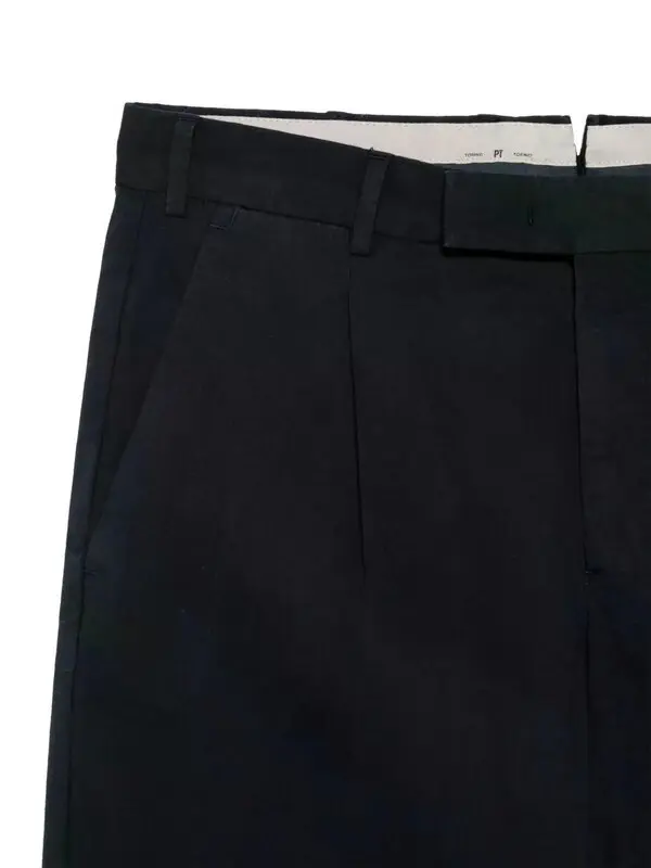 PT TORINO Pleated Tapered Trousers - Blue