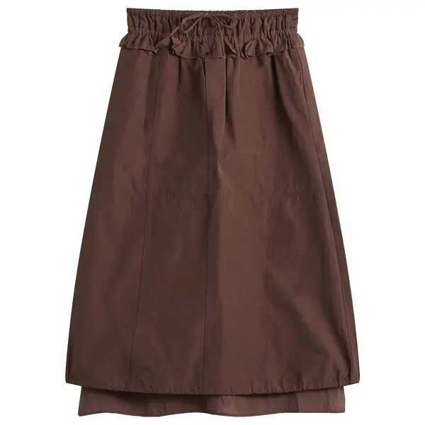 DAMSON MADDER Amber Panel Midi Skirt - Choc