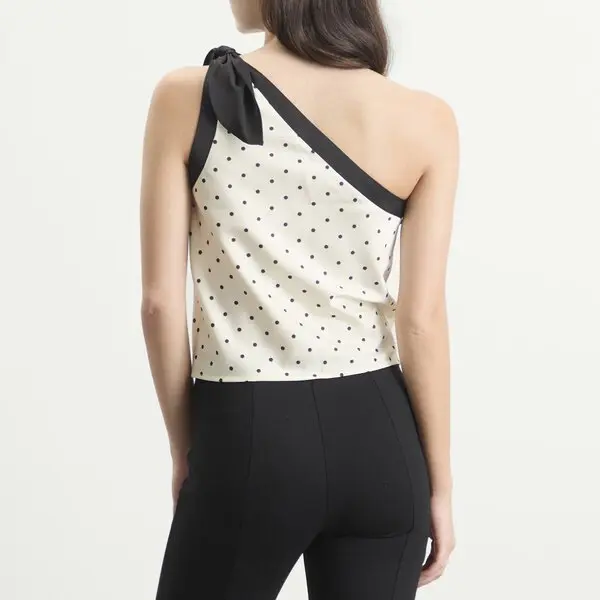 KIJUN Polka Dot Scarf Top