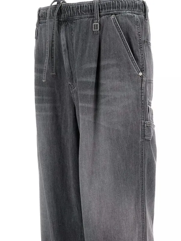 WOOYOUNGMI Elasticated-waist Wide Leg Jeans - Grey