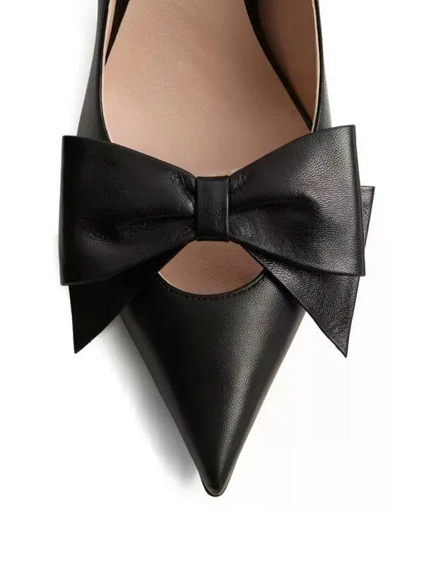 Valentino Garavani Kidskin 100mm Bow Pumps - Black