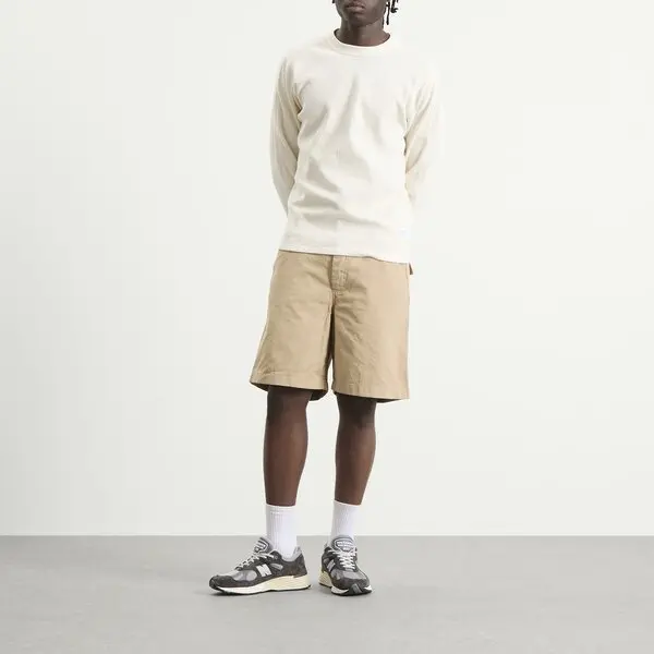 Norse Projects Stevns Military Rib Long Sleeve T-shirt - Ecru