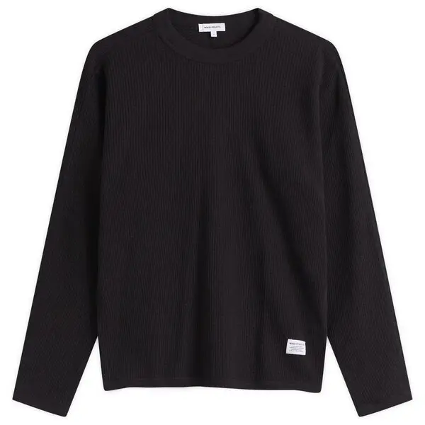 Norse Projects Stevns Military Rib Long Sleeve T-shirt - Black