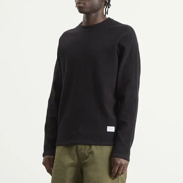 Norse Projects Stevns Military Rib Long Sleeve T-shirt - Black