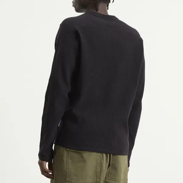 Norse Projects Stevns Military Rib Long Sleeve T-shirt - Black