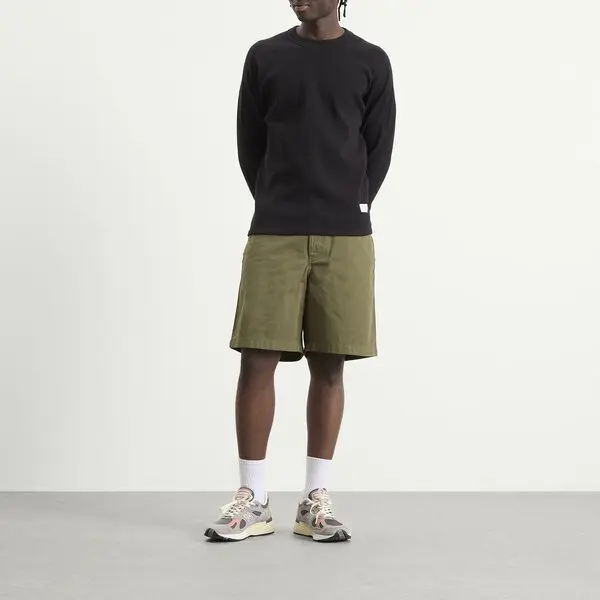 Norse Projects Stevns Military Rib Long Sleeve T-shirt - Black