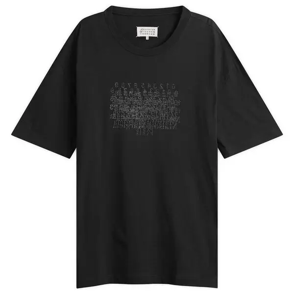 MAISON MARGIELA Numbers T-shirt - Washed Black
