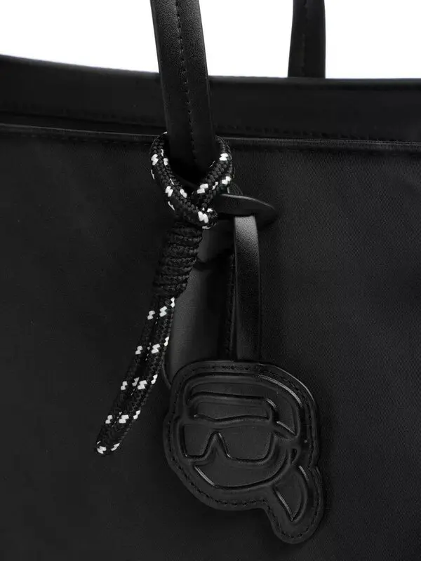 Karl Lagerfeld Ikon Logo-detail Shoulder Bag - Black