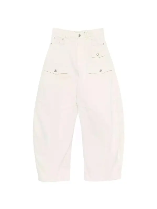Sportmax Ecru Patch Pocket Jeans
