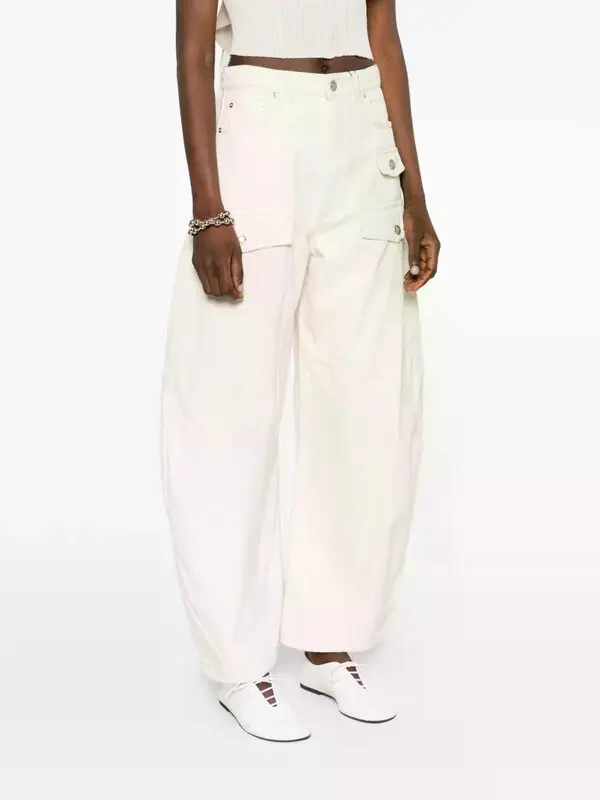 Sportmax Ecru Patch Pocket Jeans