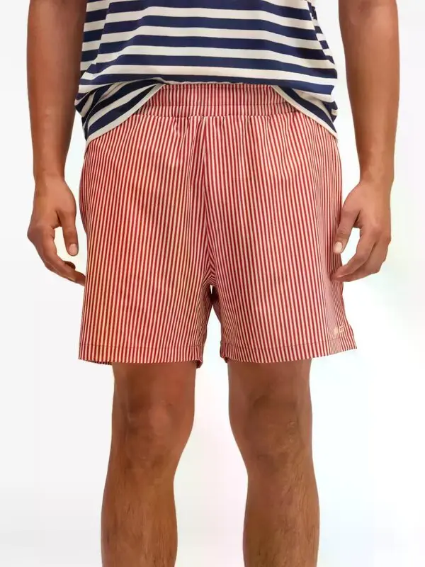 Nn07 Striped Holiday Swim Shorts - Red