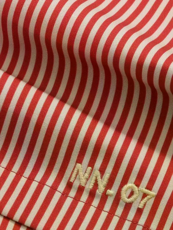 Nn07 Striped Holiday Swim Shorts - Red