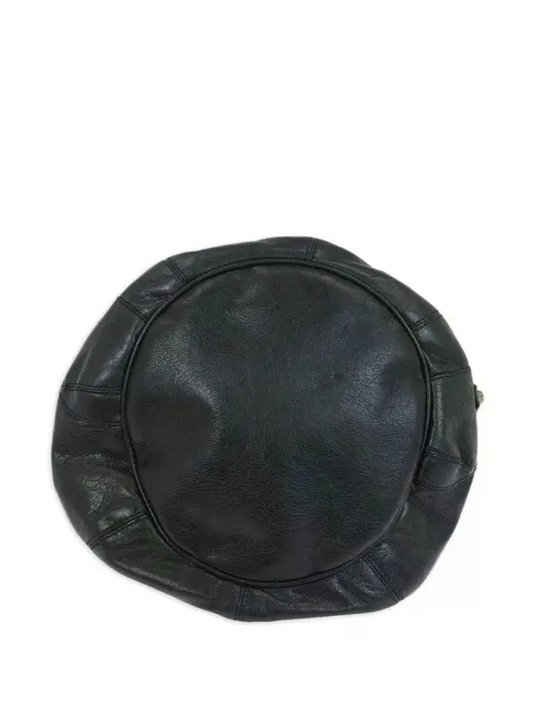 Balenciaga 2010s Pompon Leather Tote Bag - Black