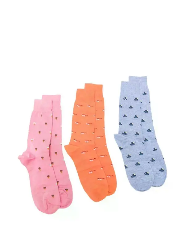 Paul Smith Patterned Socks - Pink