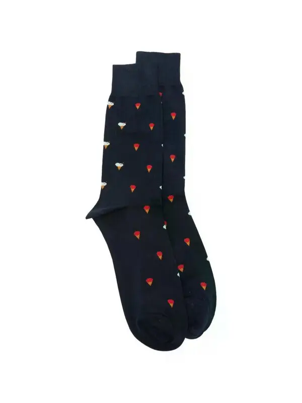 Paul Smith Kerry Ice Cream-print Socks - Blue
