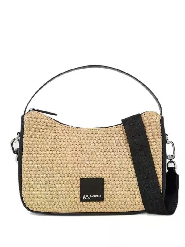 Karl Lagerfeld Woven Satchel - Neutrals