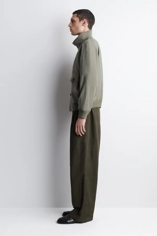 Cos Twill Blouson Jacket With Mock Neck
