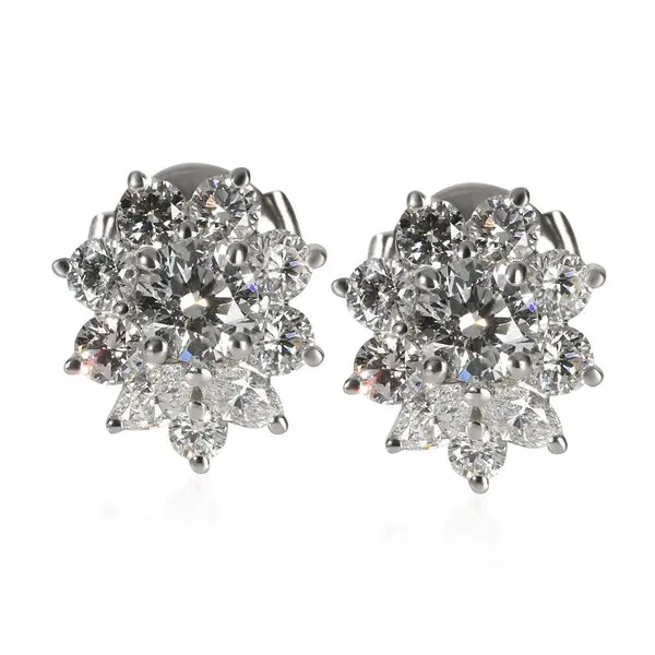 Tiffany & Co. Victoria Diamond Earrings - Platinum