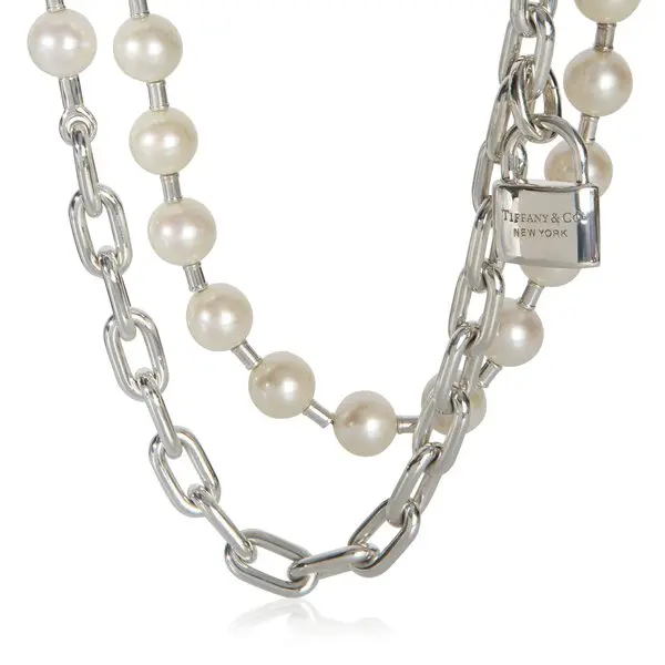 Tiffany & Co. Sterling Silver Pearl Hardwear Wrap " Necklace - Sterling_silver
