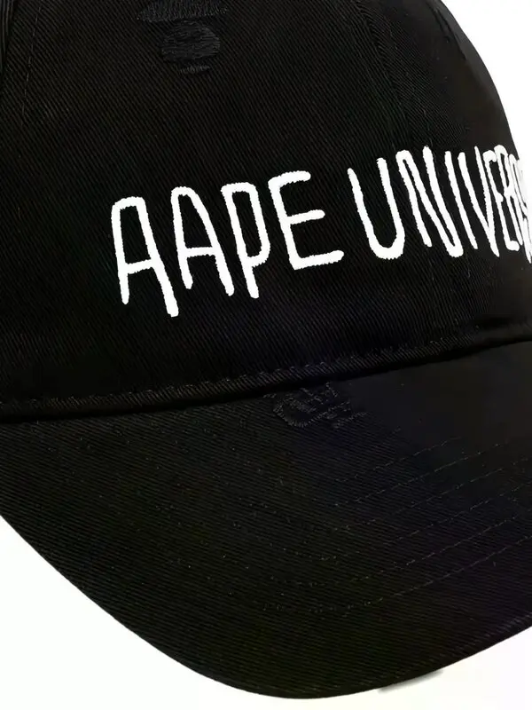 AAPE BY *A BATHING APE Logo-embroidered Baseball Cap - Black