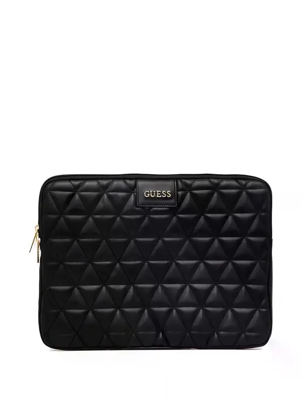 Guess Quilted Laptop Case - Black