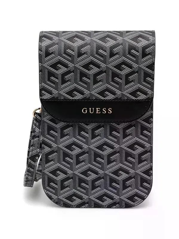 Guess Monogram-pattern Phone Pouch - Black