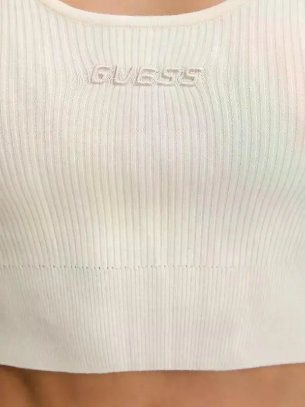 Guess Ribbed-knit Crop Top