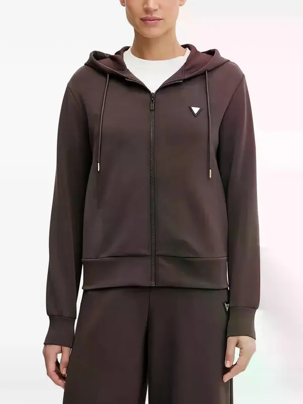 Guess Zip-up Hoodie - Brown