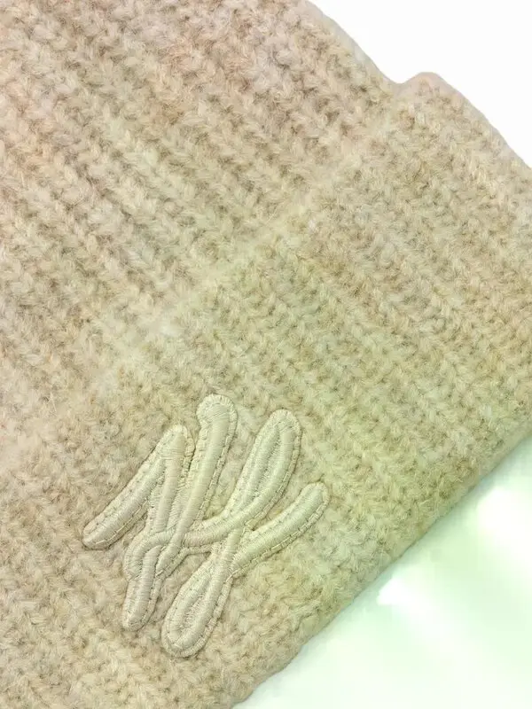 Karl Lagerfeld Pompom Embroidered Beanie