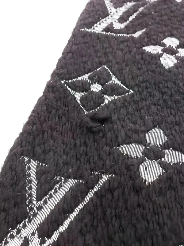 LOUIS VUITTON 2018 Logomania Jacquard Scarf - Black