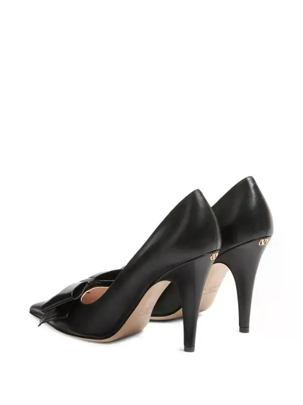 Valentino Garavani Kidskin Bow Detail Pumps 100mm - Black