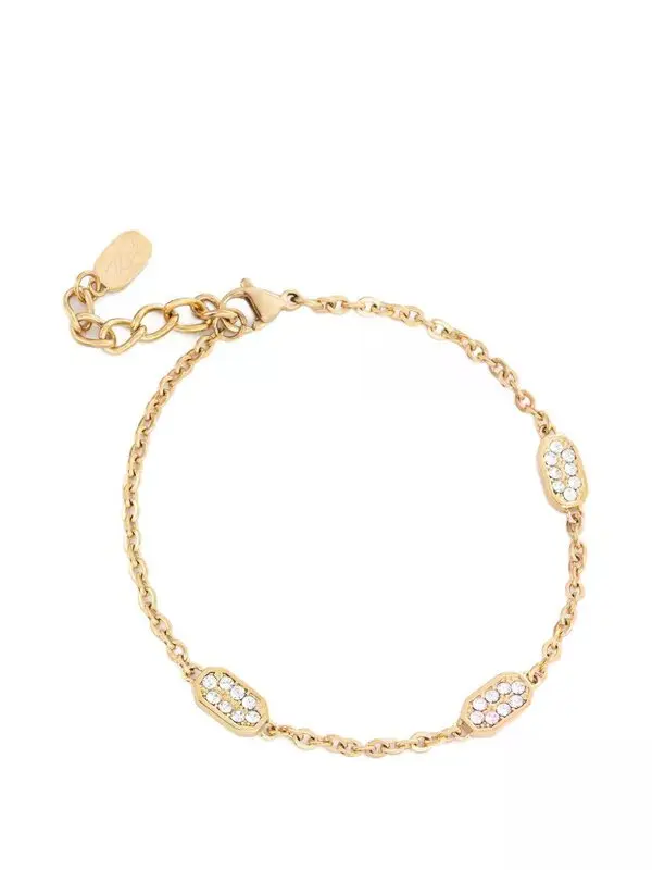 Karl Lagerfeld Rhinestone-embellished Chain Bracelet - Gold
