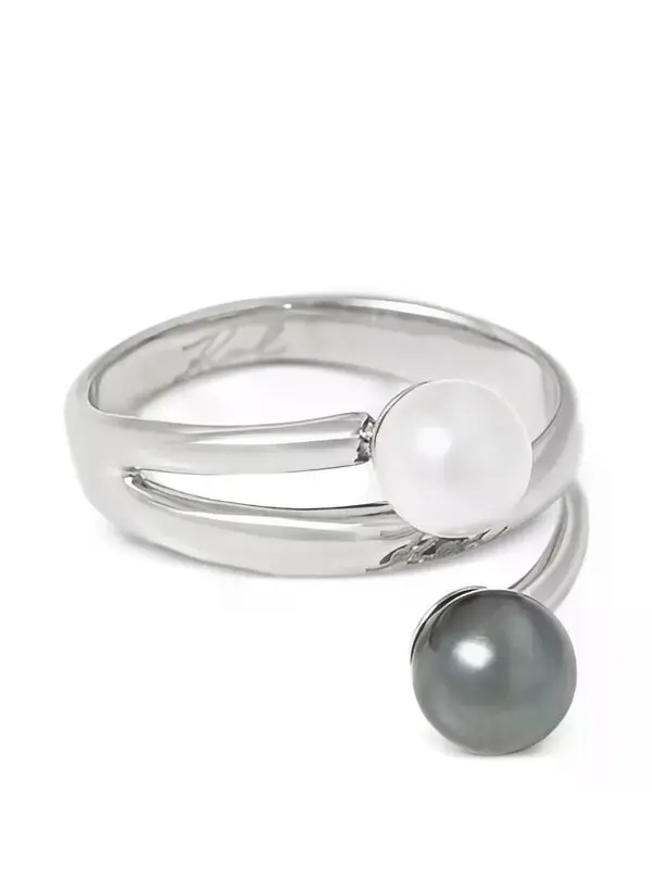 Karl Lagerfeld Pearl Ring - Silver